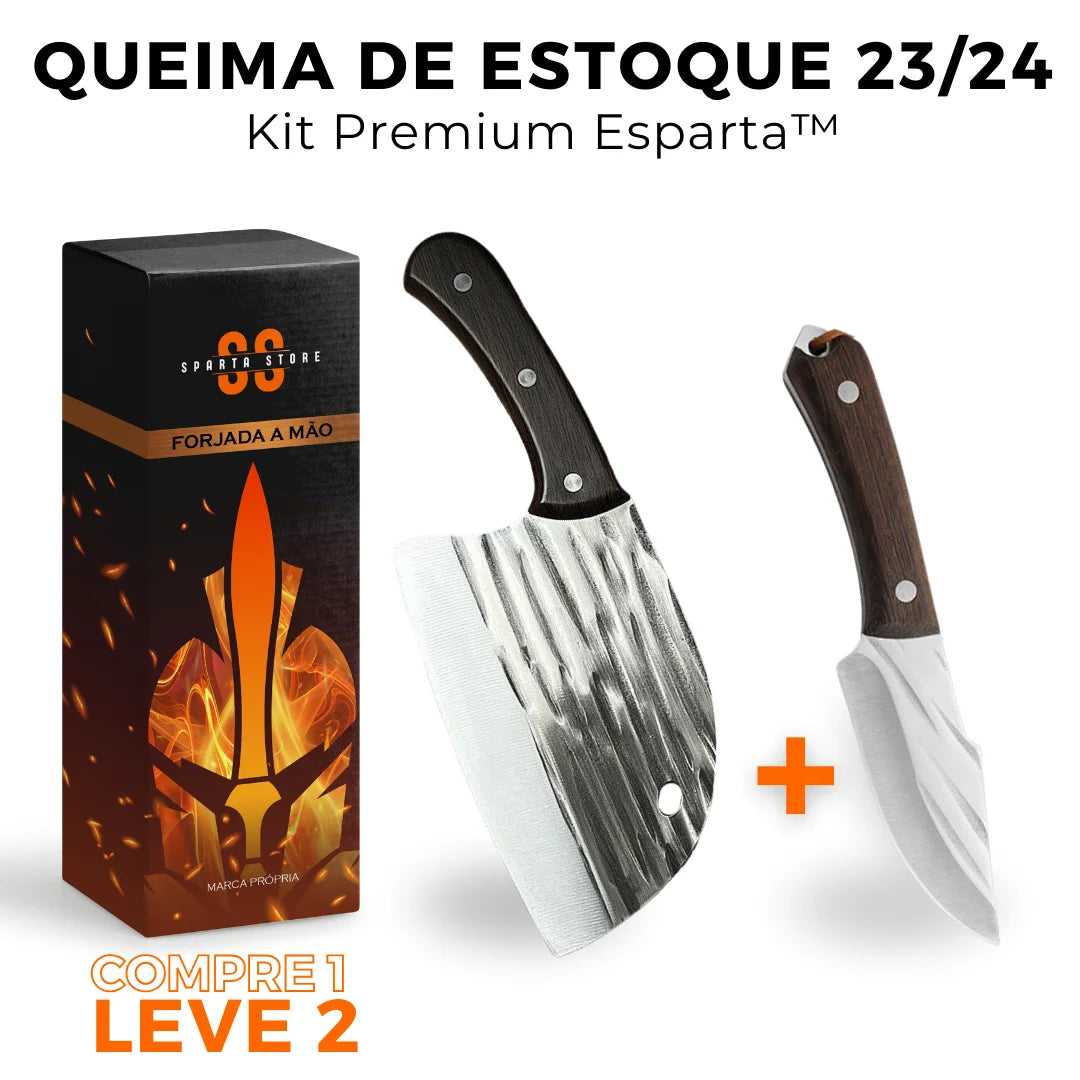 Kit Premium Esparta™ • Faca Infinity + Faca Bravus [COMPRE 1 LEVE 2]