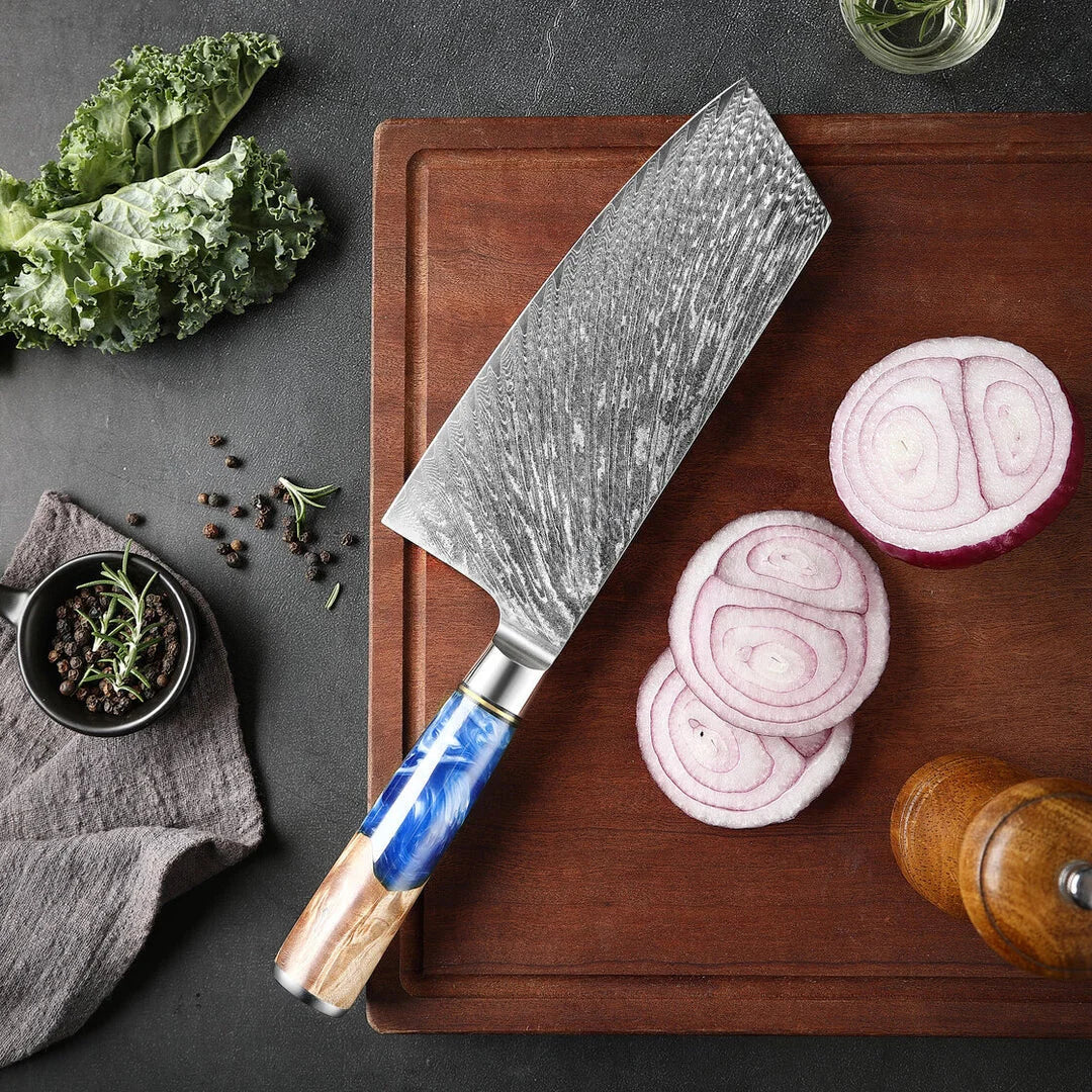 Cutelo Profissional 100% em Aço Damasco VG10 • Cutelo Ocean Esparta™