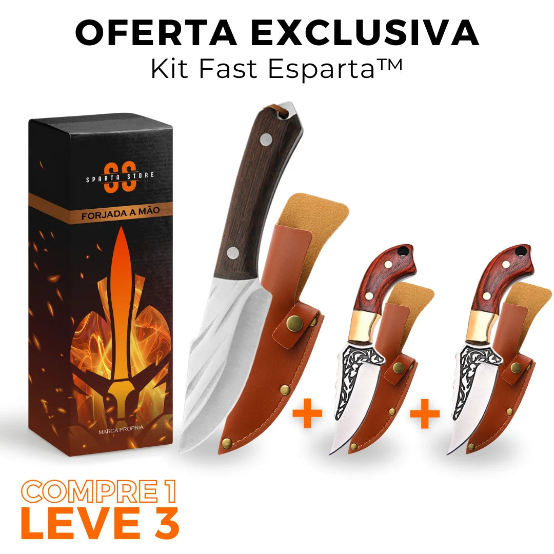 (COMPRE 1 LEVE 3 + BAINHAS) Kit Fast Esparta™ • 100% Forjadas à Mão
